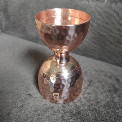 Hammered Copper Bell Jigger, Double Sided Jigger, Copper Barware - Etsy