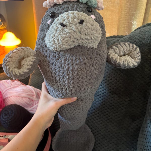 Adorable Crochet Manatee Pattern - Easy DIY PDF Ocean Animal Amigurumi ...