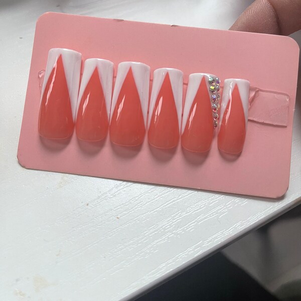 French V Cut Press on Nails - Etsy