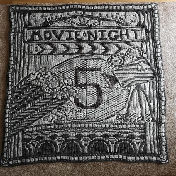 Movie Night Mosaic Crochet Blanket PATTERN: Beginner-friendly (PDF ...