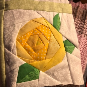 Rose Foundation Paper Piecing Pattern - Etsy