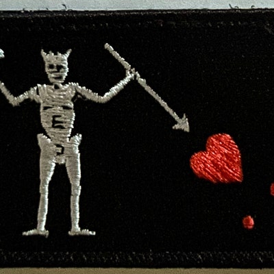 Blackbeard Pirate Flag Patch Morale Navy SEALS Team 3 Edward Teach ...