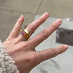 Hand Ruby Silver Ring Solid Silver 925K Sterling Silver Five Fingers ...