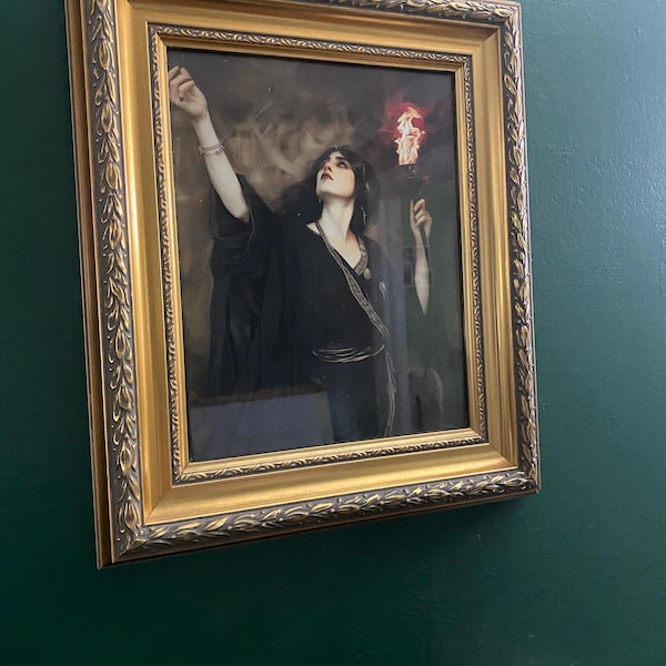 Victorian Print Moody Painting, Snow White With Red Apple , Victorian ...