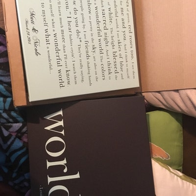 WHAT a Wonderful WORLD Canvas Set Personalized Song Lyrics Wall Art ...