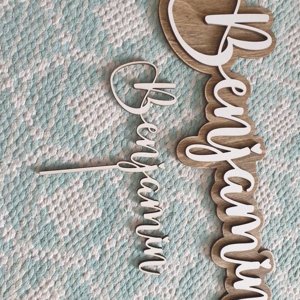 Personalized Wooden Baby Name Sign, Handmade Home Wall Decor, Custom ...