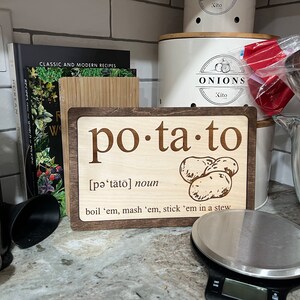 Hobbit Potato Wood Engraved Sign. Lord of the Rings Gift for - Etsy