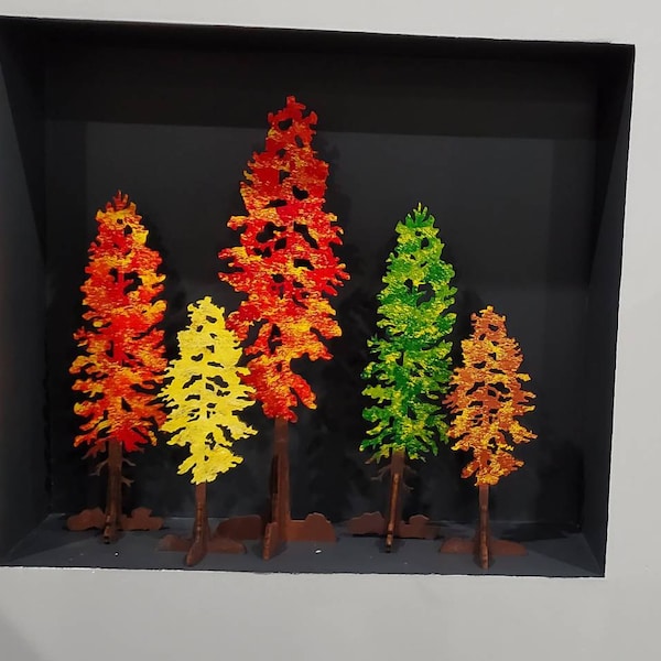 Decorative Freestanding Wood Trees in Various Sizes - Hand-painted ...