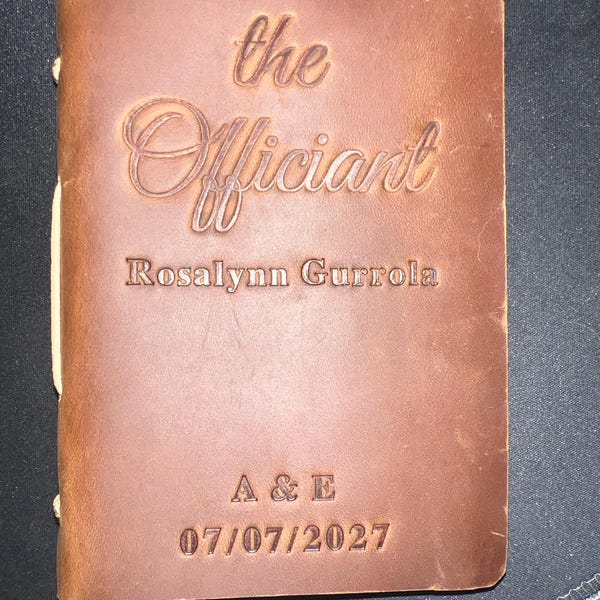 Personalized Wedding Officiant Book, Officiant Gift, Custom Marriage ...