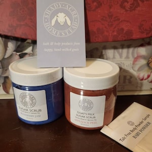 Goat Milk Sugar Scrub 5.5 Oz, Natural Body Scrub, Goats Milk Scrub With ...