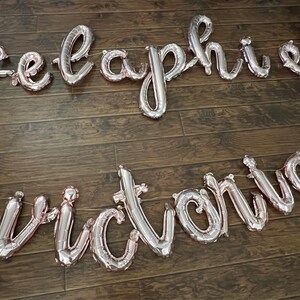 16 Script one Cursive Balloon Foil Letters - Etsy