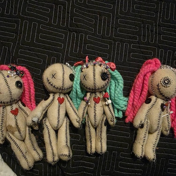 Handmade Voodoo Doll With Pins, 100% Wool Felt Art Doll, Gothic ...