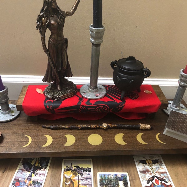 Altar 2 Tiered (24” X 10” Base 16” X 4” Top) Spiritual Altar Shrine ...