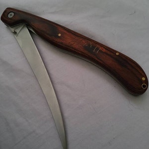 Engraved Hand Saw With Zebra Wood Handle & Stainless Steel | Etsy