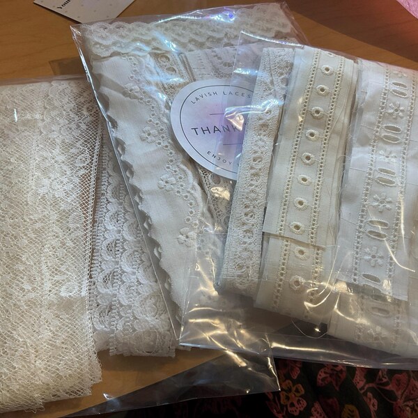 Vintage White French Ladder Lace Trim - Entredeux Swiss Trim - Made in ...