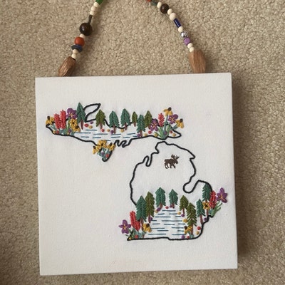 Michigan State Embroidery Pattern Instant Digital Download PDF ...