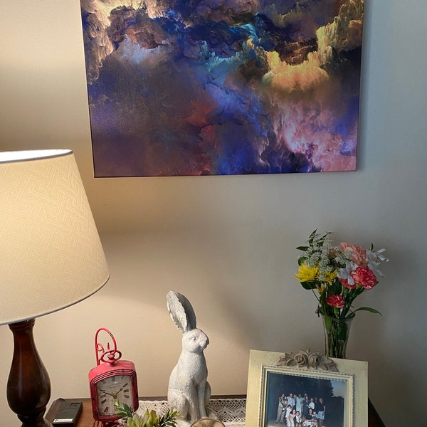 Heaven Amazing Colors Artwork Canvas Print, Sky Blur Cloud Art ...