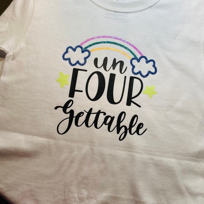 Un Four Gettable Svg for Cricut, Kids Shirt, Girl Birthday Shirt, 4th ...