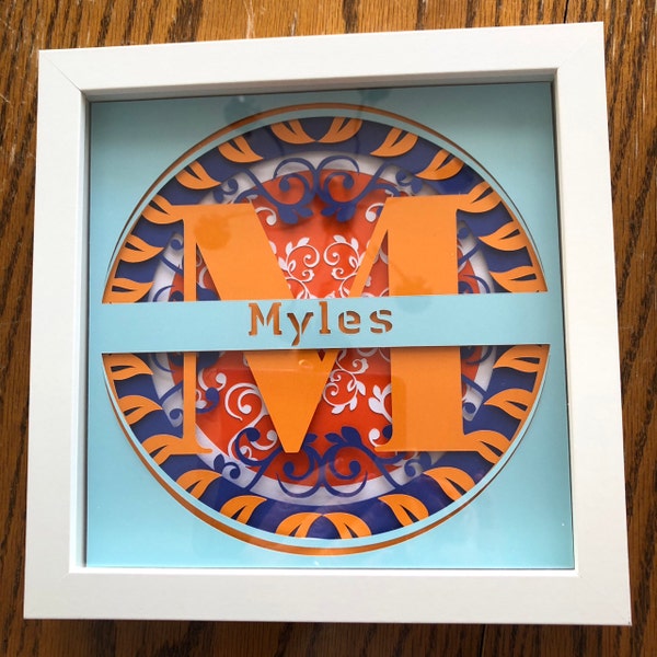 Monogram Shadow Box SVG Bundle, A-Z Shadow Box Svg, Shadow Box Svg ...