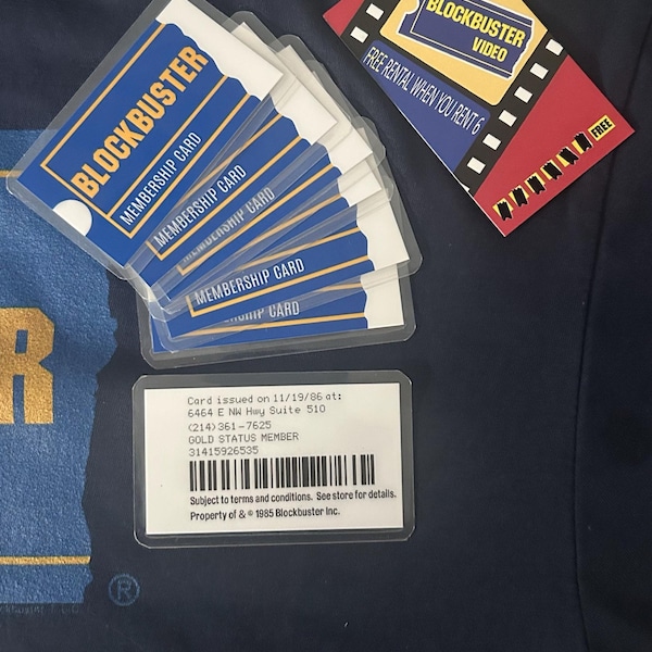 Blockbuster Membership Card - Etsy