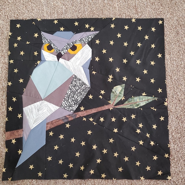 Owl Foundation Paper Piecing Pattern - Etsy