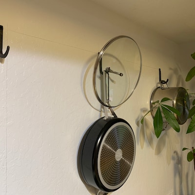 Pot Hook, Cast Iron Skillet Hook, Wall Mount Pot Rack, Pot and Pan ...
