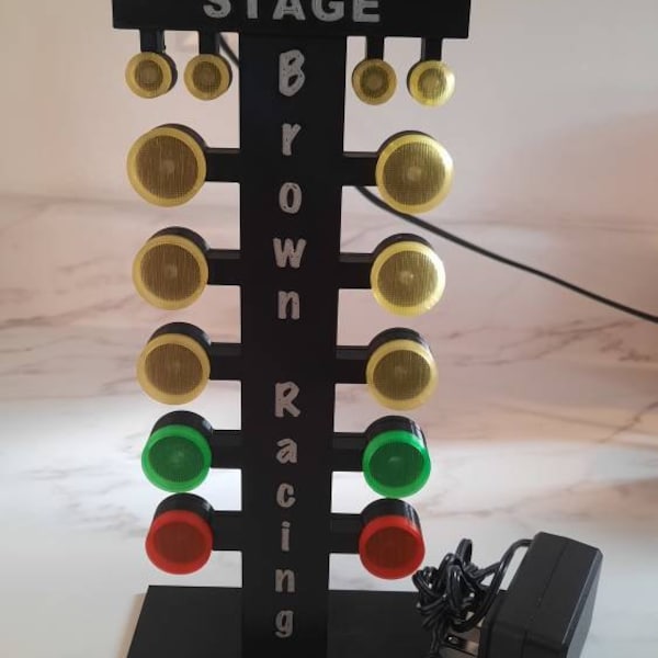 Drag Race Tree Lights - Christmas Tree Desktop Display With LED Lights ...