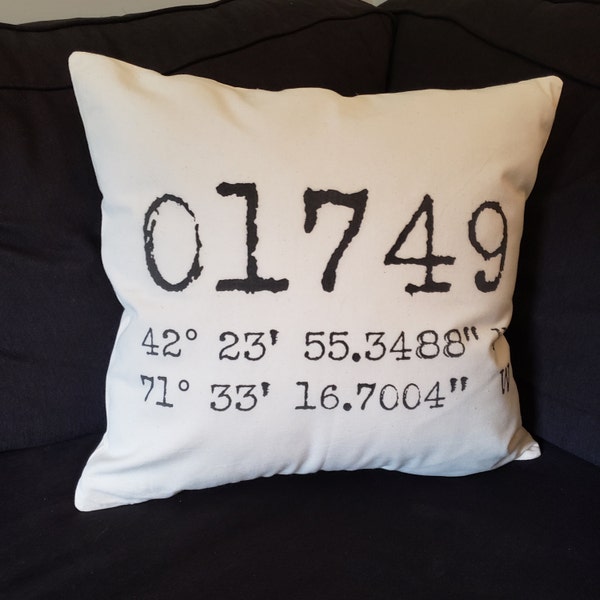 Personalized Zip Code Pillow, Personalized Pillow Wedding Gift ...