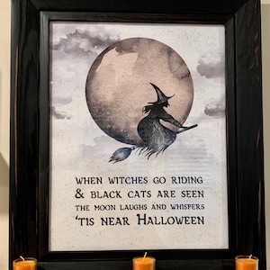 When Witches Go Riding and Black Cats Are Seen Halloween Witch Poem ...