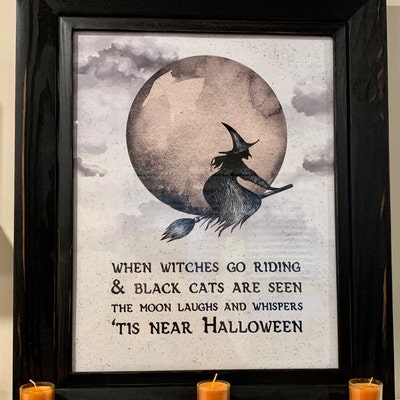 When Witches Go Riding and Black Cats Are Seen Halloween Witch Poem ...