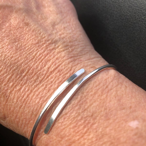 Hand Crafted Sterling Silver Wrap Bangle Can Be Personalised - Etsy