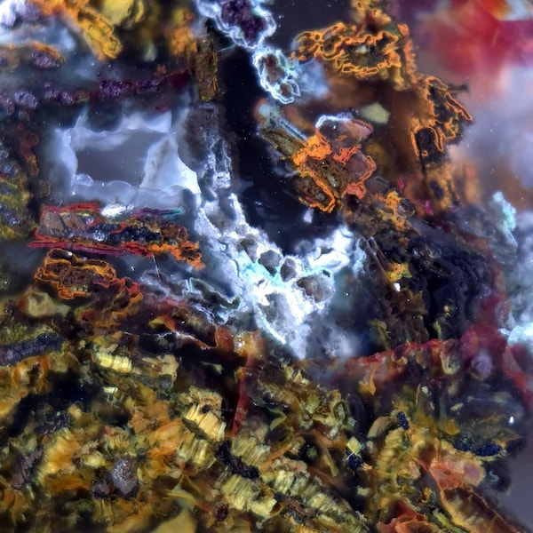 Slabs-raw Native Copper on Chrysocolla Ll Copper Plates With Floral ...