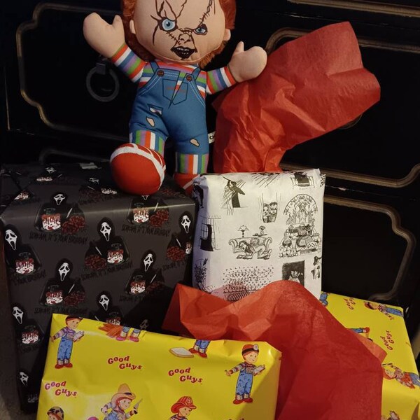 Scream, It's Your Birthday Grimwrap Horror Movie Wrapping Paper, Scream ...