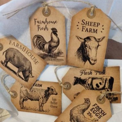 FREE SHIP Vintage set of 9 Post Card Tags 1 7/8 X 3 1/8 - Etsy