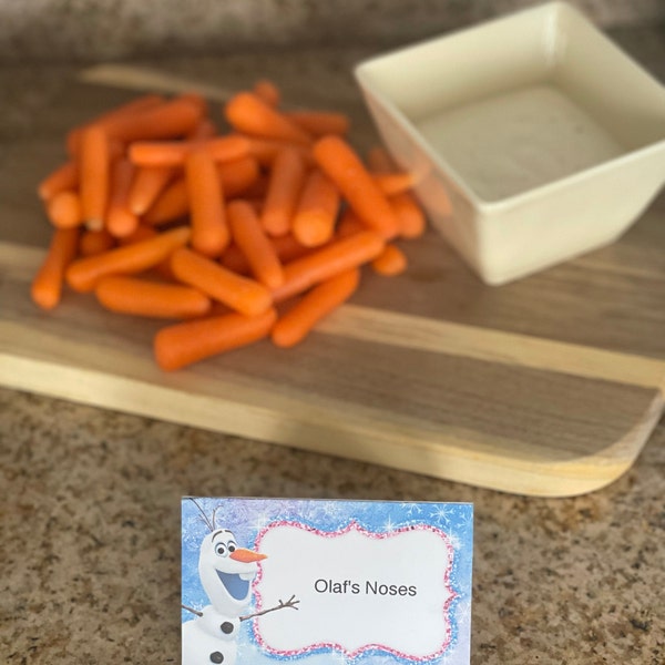 Frozen Elsa Anna Food Tent Birthday Party Printable Frozen Food Label 8 ...