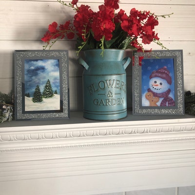 Winter Pine Tree and Snow Landscape Print, Christmas Landscape Art Wall ...