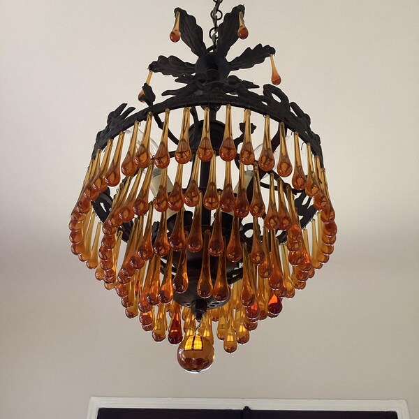 Custom Lamp FINIALS Made to Order Vintage MURANO Teardrop Lamp Finial ...