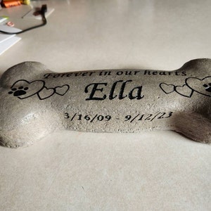Pet Memorial Stone Bone Shaped Dog Headstone Pet Loss Gift - Etsy