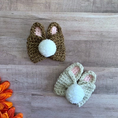 Bunny Bow Crochet Pattern, Bunny Ear Hair Bow Pattern, Easter Bunny Bow ...
