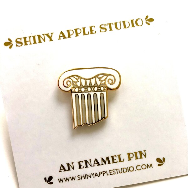 Ionic Column Enamel Pin - Mythology Architecture Art History ...