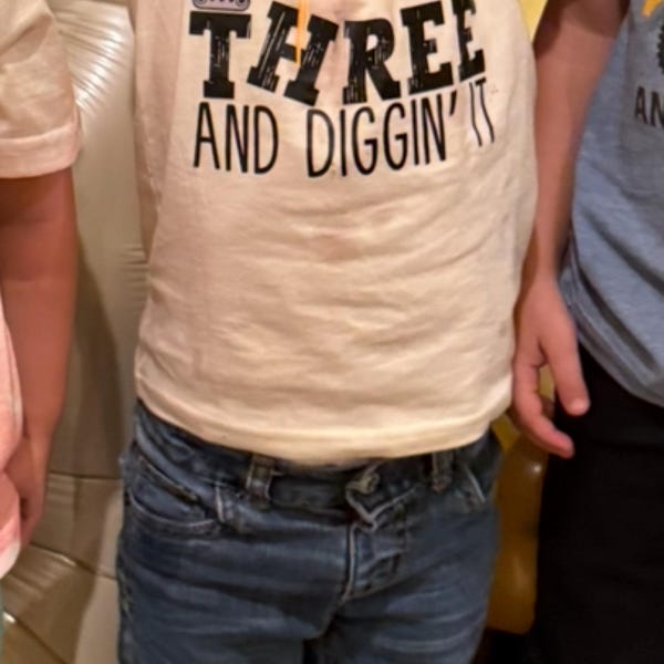 Three and Diggin' It Onesie® , Matching Birthday Shirt, Construction ...