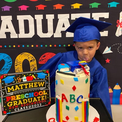 Preschool Graduation Sign Printable Last Day of Preschool Sign ...