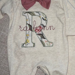 Personalized Baby Girl Romper Vintage Blush Floral Infant - Etsy