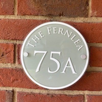 Traditional House Number Signs & Address Plaques in Sage Green - Etsy UK