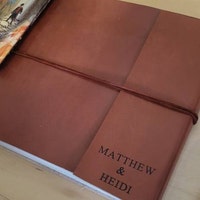 Personalised Distressed Leather Photo Album: Handmade Scrapbook - Etsy ...
