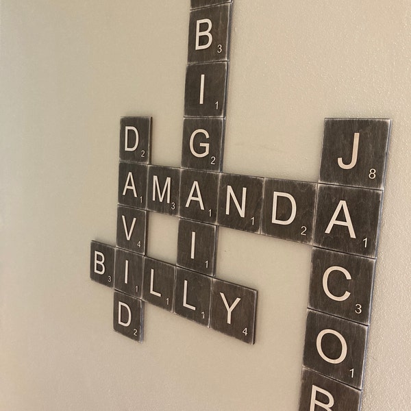 5.5" Large Scrabble Tiles, Scrabble Tile Wall Art Letters , Wooden ...