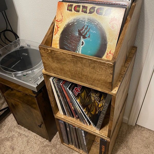 Vinyl Record Storage Cube | Stackable Record Crate | Record Player ...