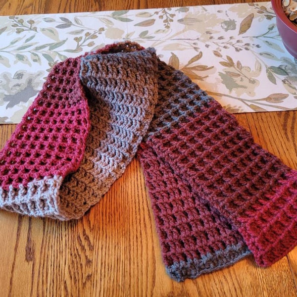The Awfully Wonderful Waffle Scarf PATTERN - Instant PDF Download ...