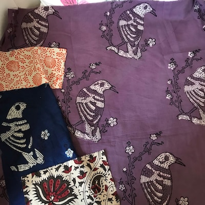 Indigo/dabu/blue Block Prints Fabric Hand Printed Indian Fabric Natural ...