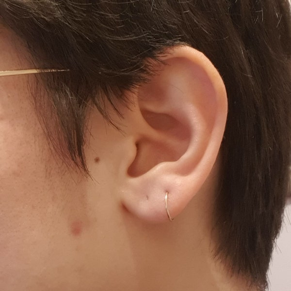 Tiny Hoop Earrings PAIR, Small Hoop Earrings, Gold Hoop Earrings, Tiny ...
